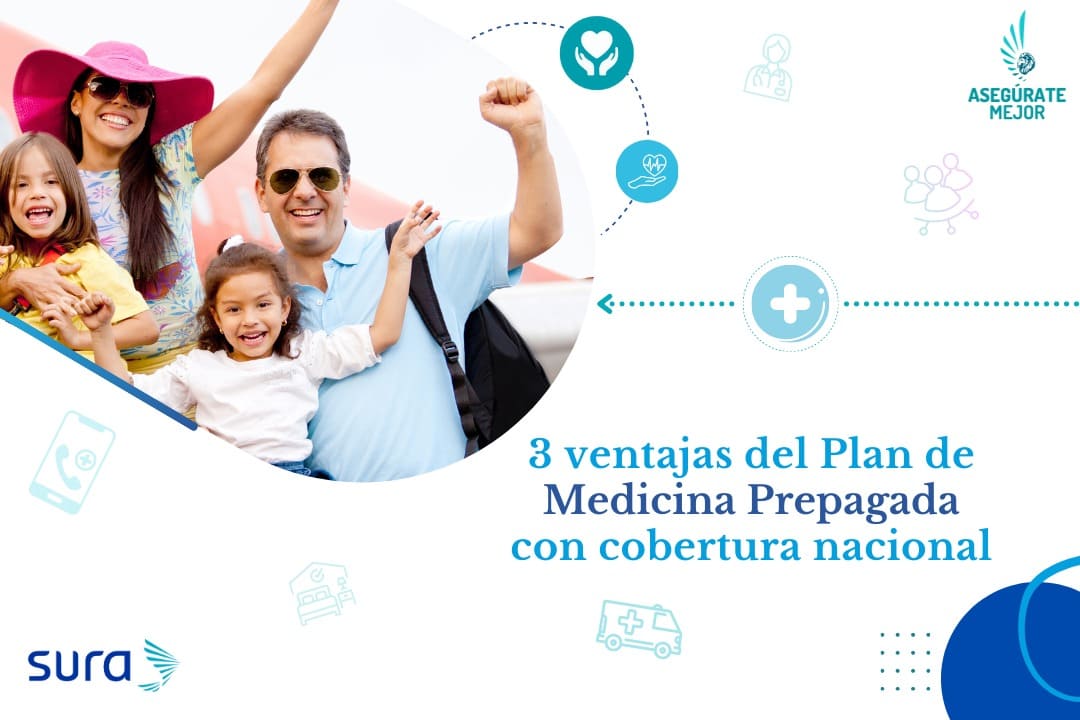 Plan de Medicina Prepagada Sura cobertura nacional 3 ventajas